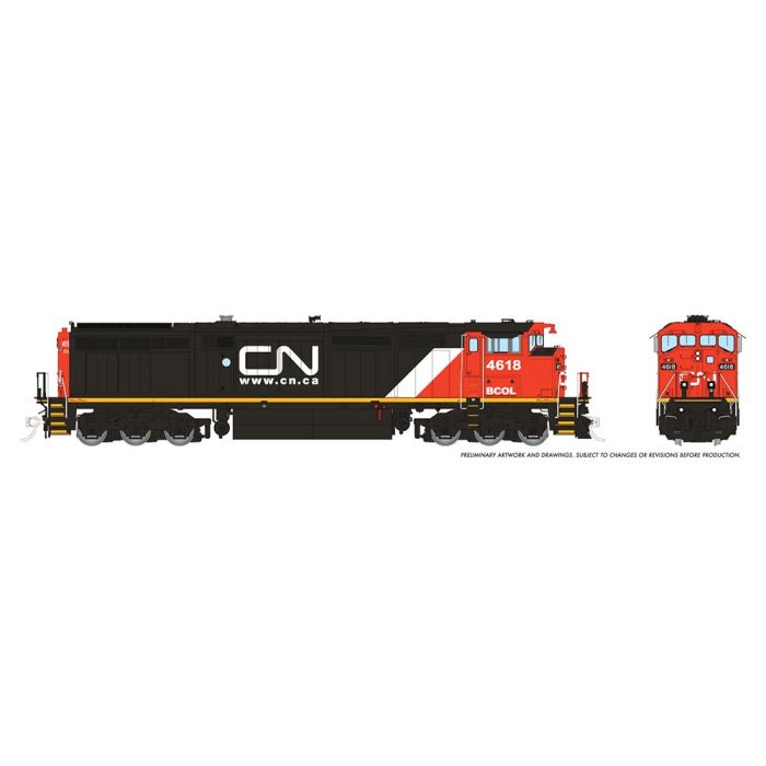 HO Dash 8-40CM (DC/DCC/Sound): BCR - CN Website Scheme: #4618 - Rapido ...