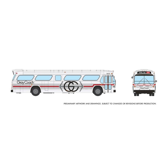 HO 1/87 New Look Bus (Deluxe): Gray Coach - Late: #1410 - Rapido Trains ...