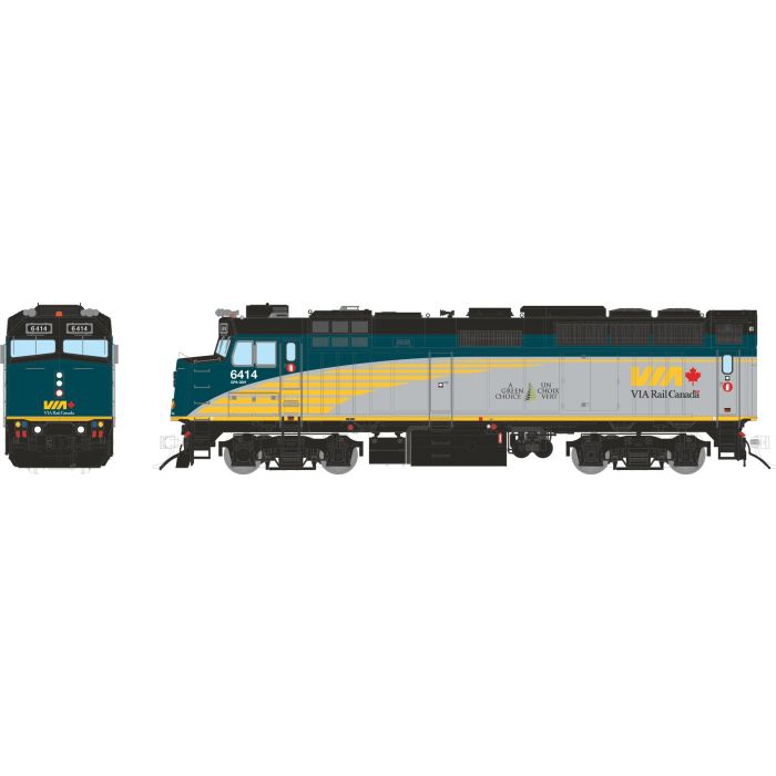 HO Rebuilt F40PH-2D (DC/DCC/Sound): VIA Rail - Renaissance: #6414 ...