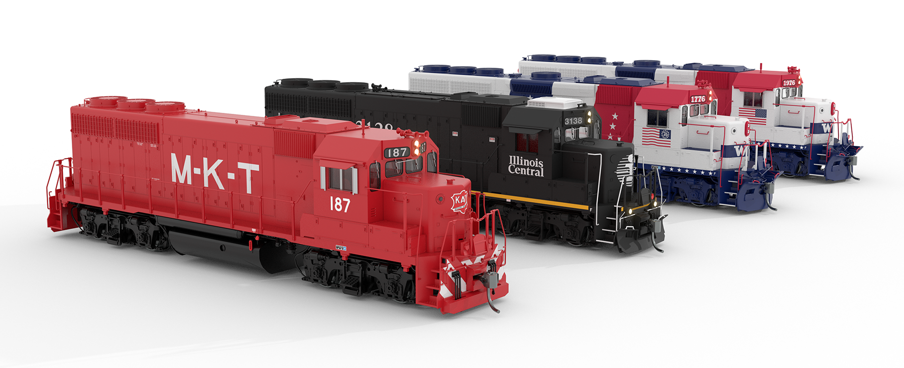 GP40 IC, WP and MKT - Diesel Locomotives - HO scale - Rapido Trains Inc.